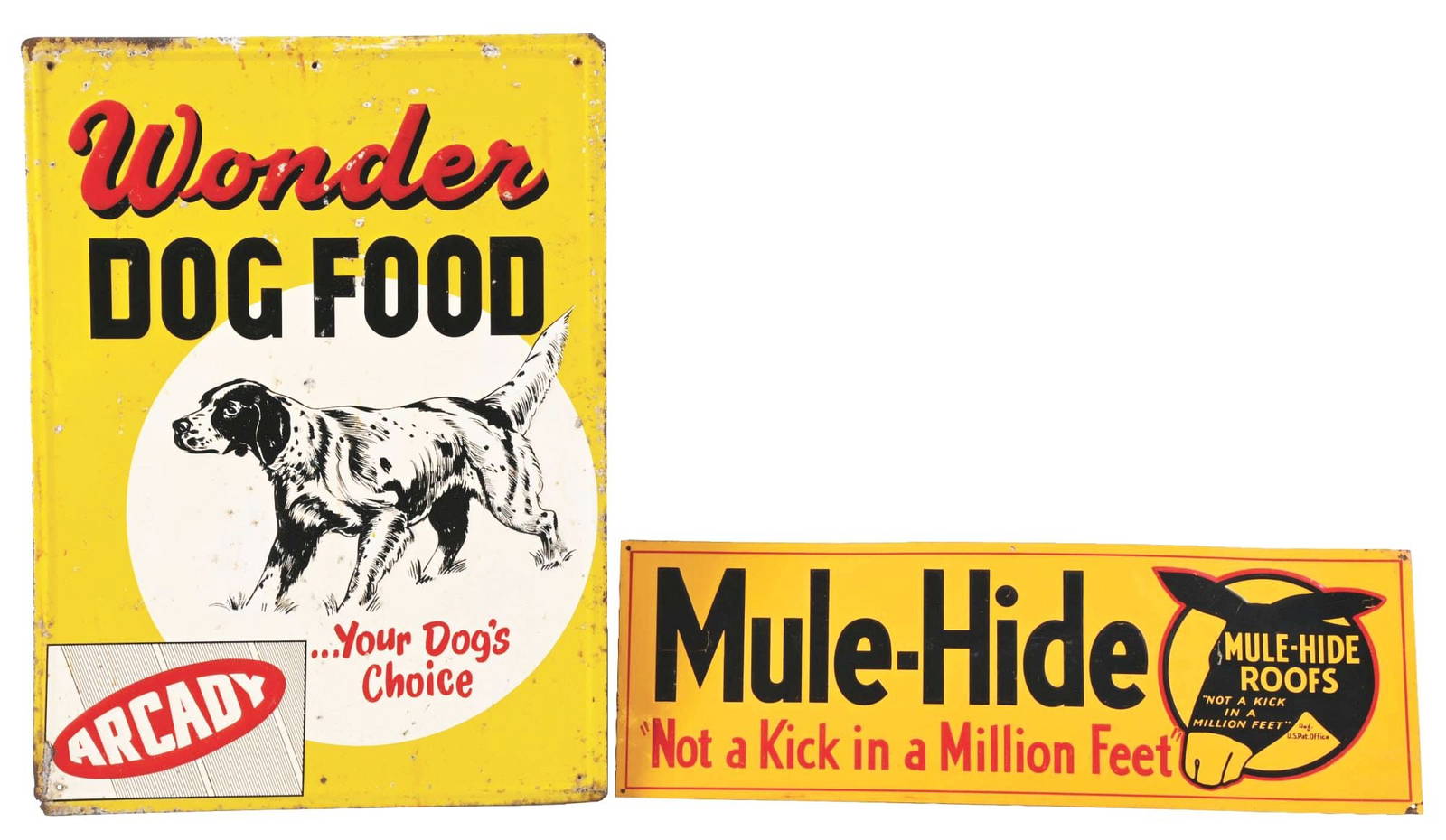 Collection Of 2: Country Store Advertising Signs W/ Animal Graphics ...