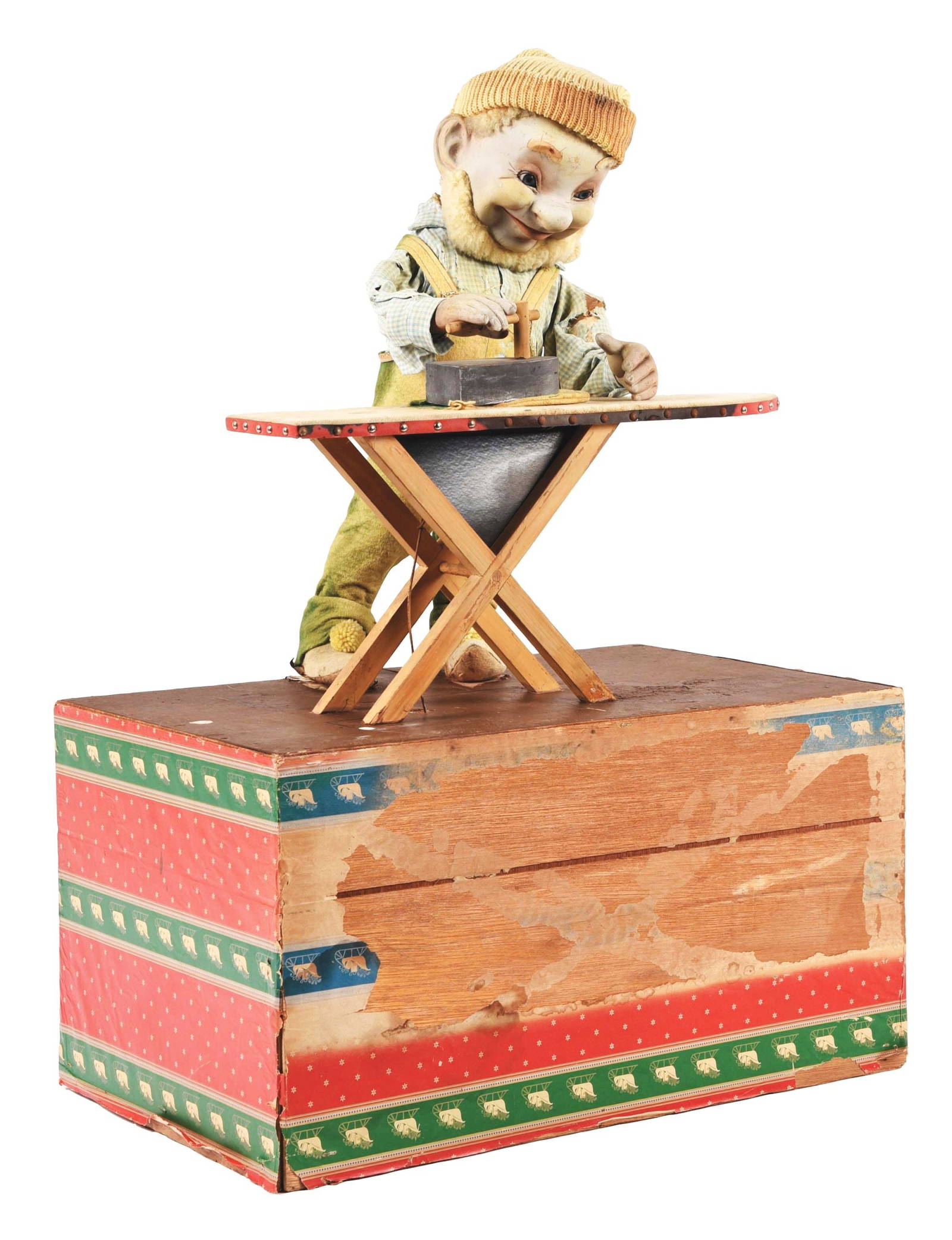 Window Display Automaton Of An Elf Ironing. Auction