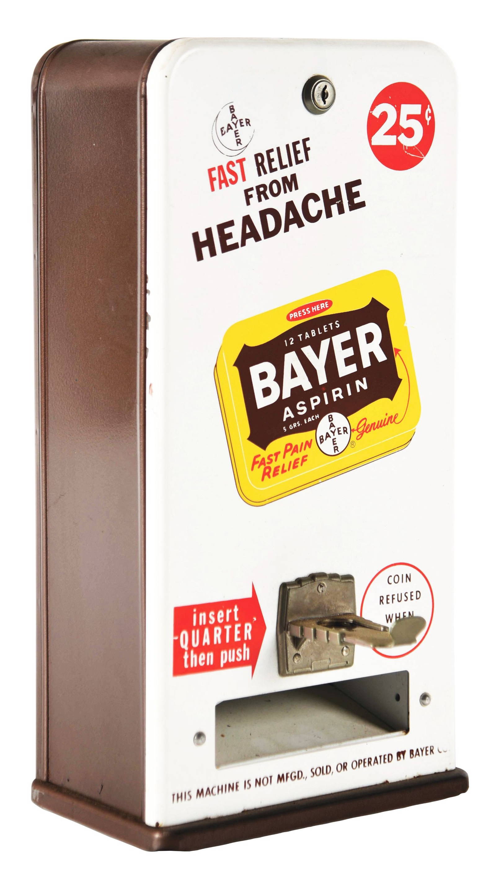 Bayer Aspiring Vending Machine. Auction