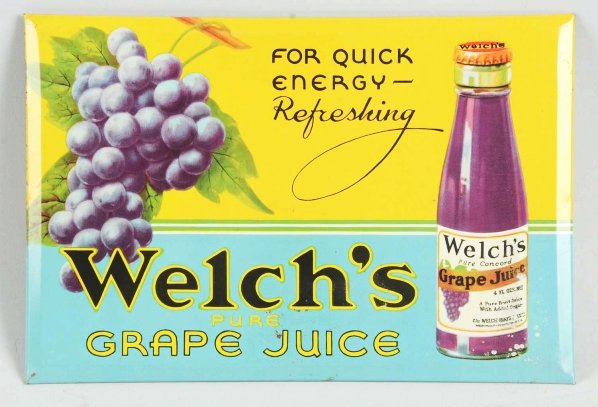 722: 1930s Welch's Grape Juice Tin Over Cardboard Sign - Aug 11, 2012 ...