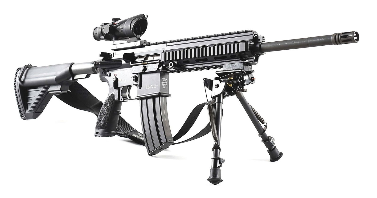 (m) H&k Mr556a1 5.56x45mm Semi-automatic Rifle With Trijicon Acog Sight ...