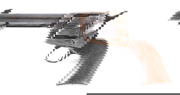 (a) Factory Engraved Colt Single Action Army Revolver With Checkered ...