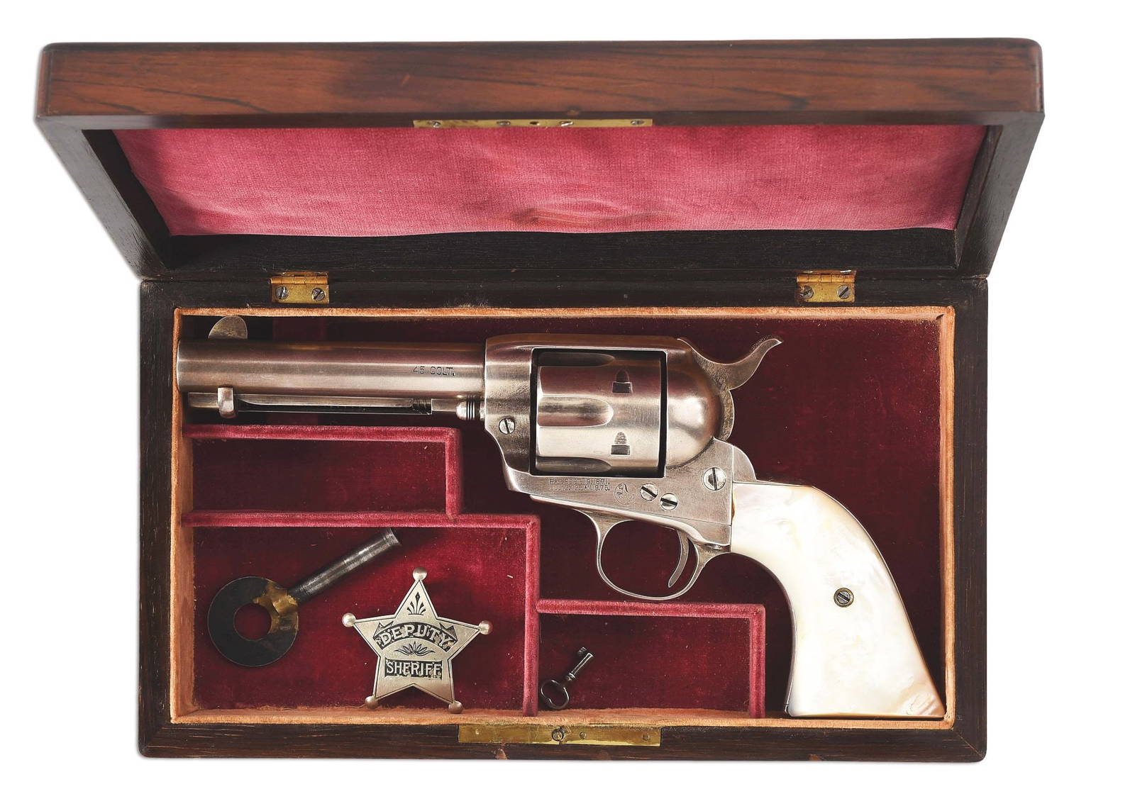 (c) Historic Presentation Silver Plated Colt Single Action Army .45 ...