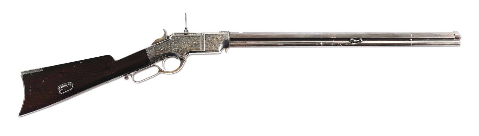 (a) Magnificent 1860 Henry Factory Engraved & Silver Plated Rifle (1862 ...