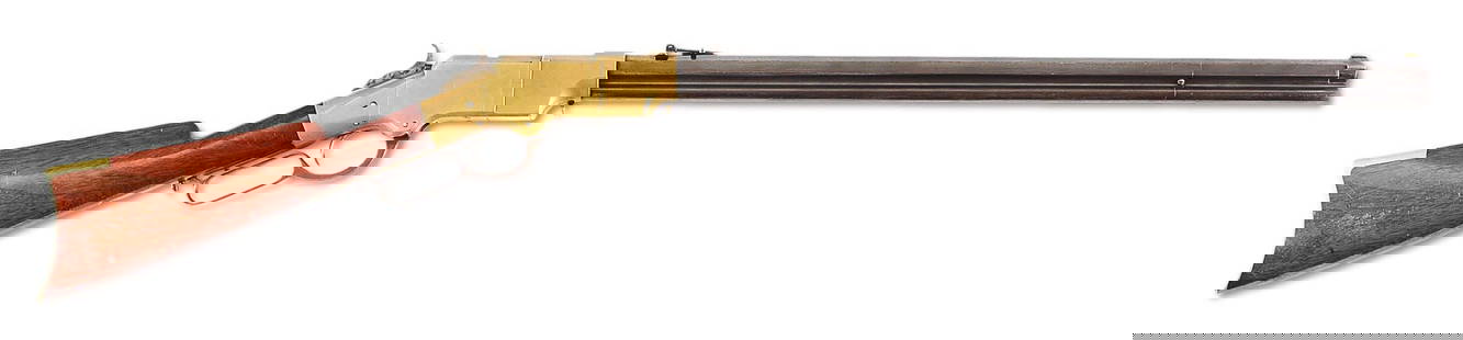 (a) Magnificent 1860 Henry Factory Engraved & Silver Plated Rifle (1862 ...