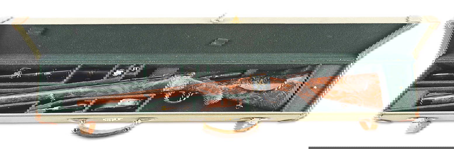 (m) Martin Hagn Falling Block Action Rifle With Gorgeous Mannlicher ...