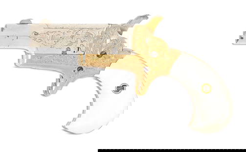 (a) Factory Engraved Colt Third Model Thuer Derringer With Pearl Grips ...
