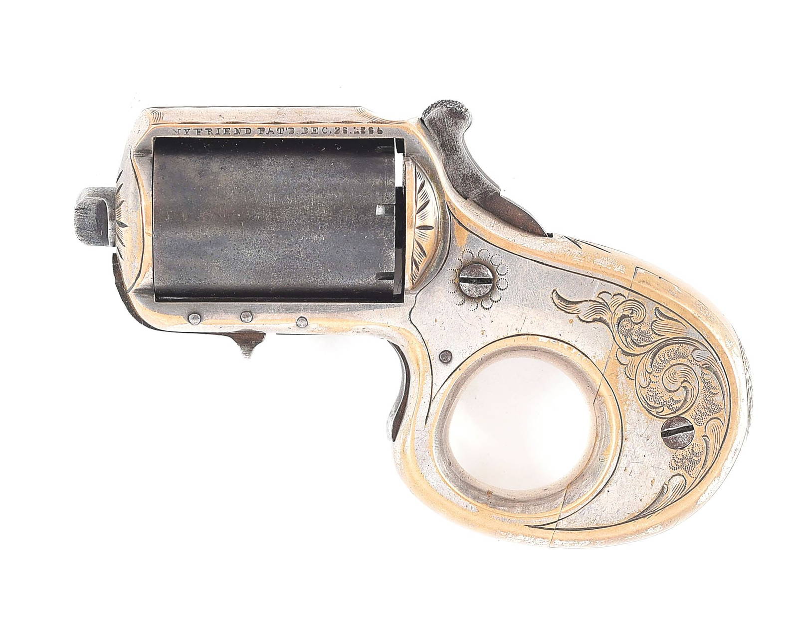 (a) James Reid My Friend Knuckleduster Revolver. Auction