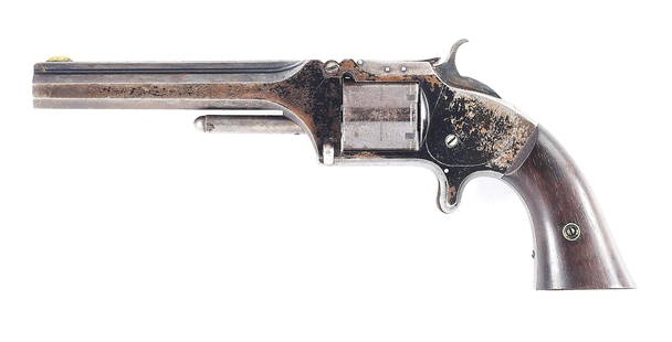 (a) Smith & Wesson First Model .44 Double Action Revolver. Auction