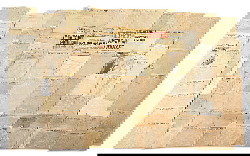 Large Lot Of Early Newspapers From The Dr. John K. Lattimer Research ...
