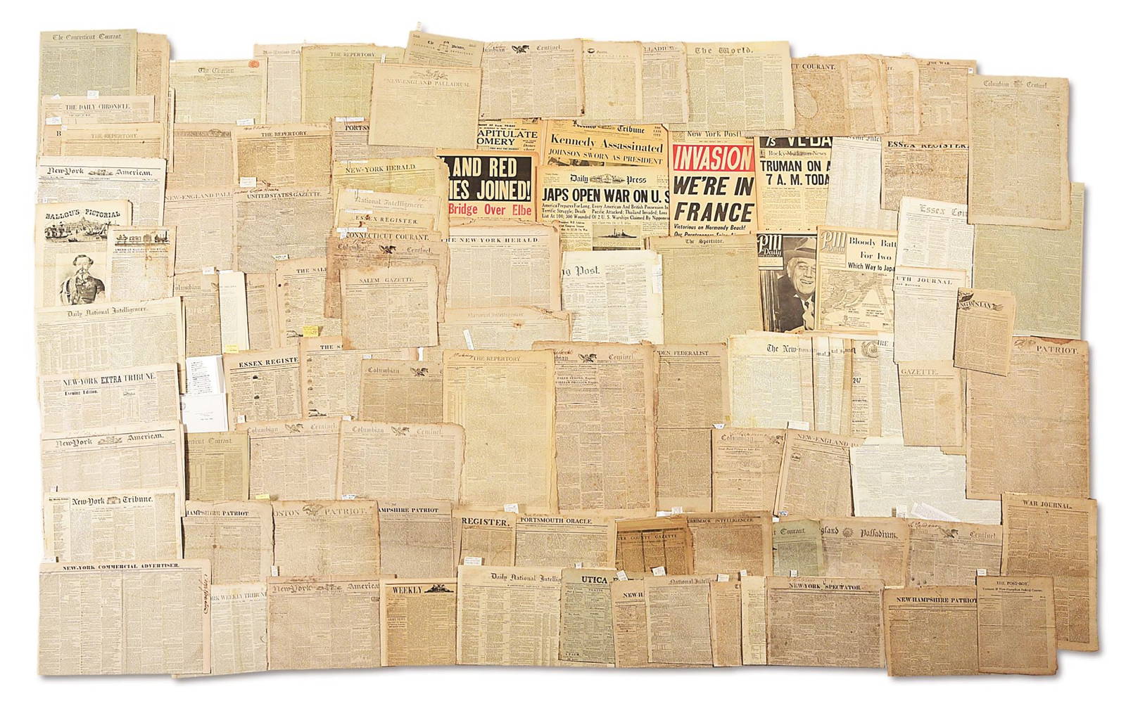 Large Lot Of Early Newspapers From The Dr. John K. Lattimer Research ...