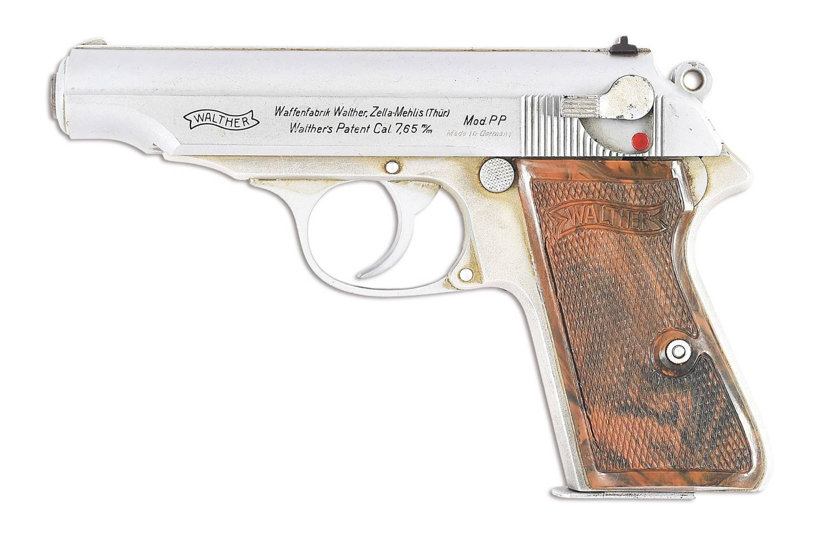 (c) Superb, Very Rare Verchromt Finished Pre-war Walther Pp Semi ...