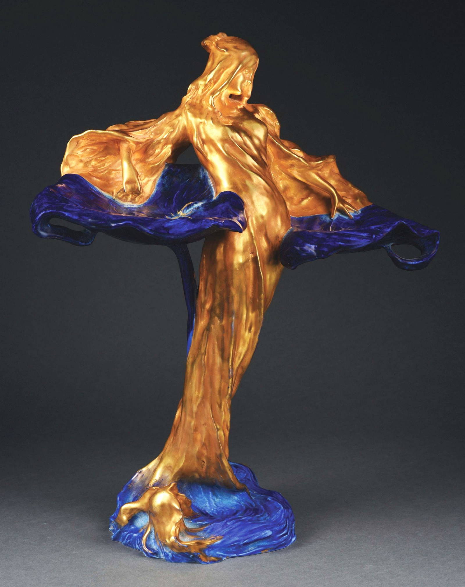 Amphora Monumental Nymph Of The Forest Figural Sculpture. Auction