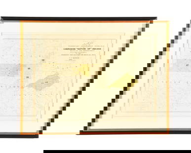 Map Showing The Territory Assigned To The Cherokee. Auction