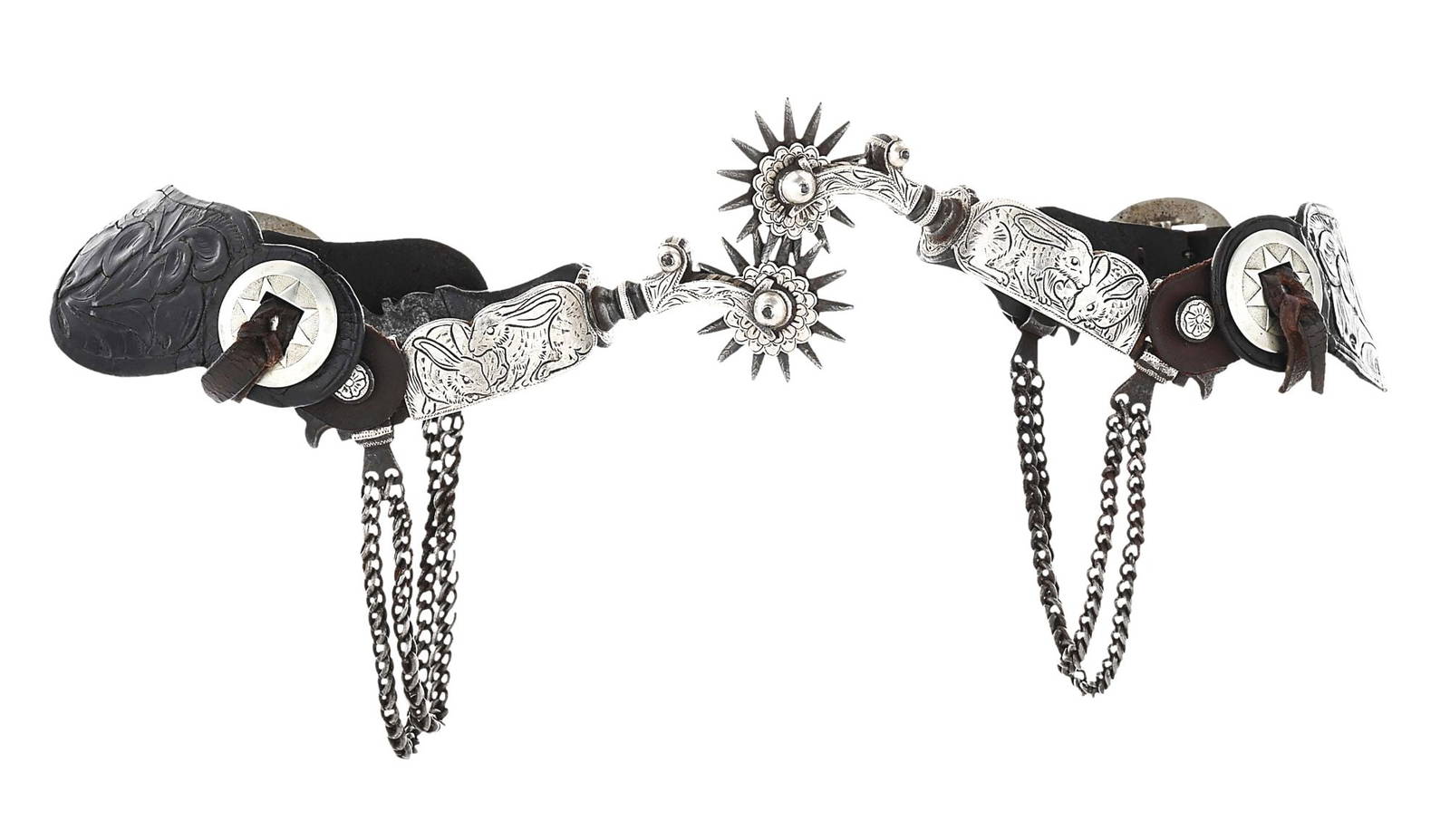 Uber Rare Double-mounted G.s. Garcia "rabbit" Spurs Auction