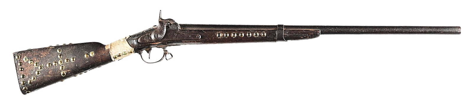 Native Decorated Harpers Ferry Model 1842 Percussion Musket Auction