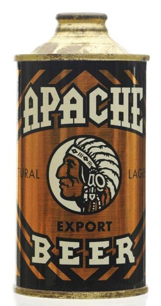 Apache Export Beer Lp Cone Top Beer Can.*