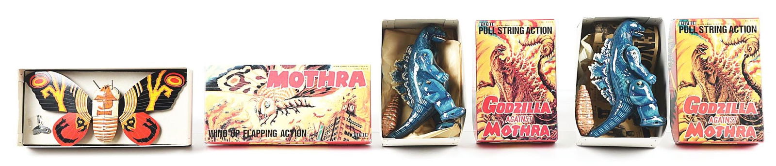 Lot Of 3: Various Contemporary Japanese Billiken Mothra-related Toys In ...