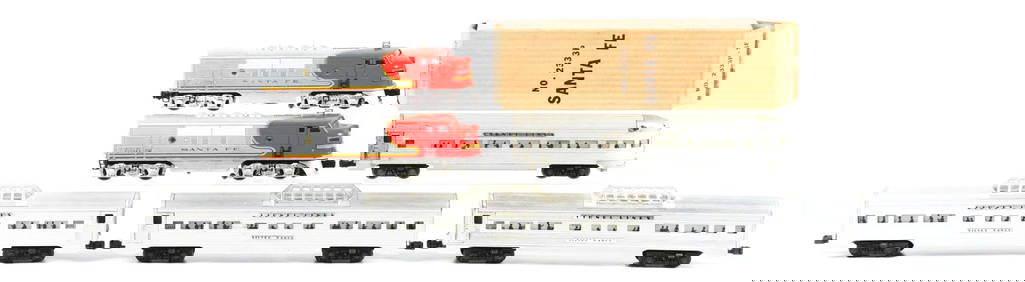 Lionel #6 38196 Santa Fe Ft Aa W/ Passenger Cars