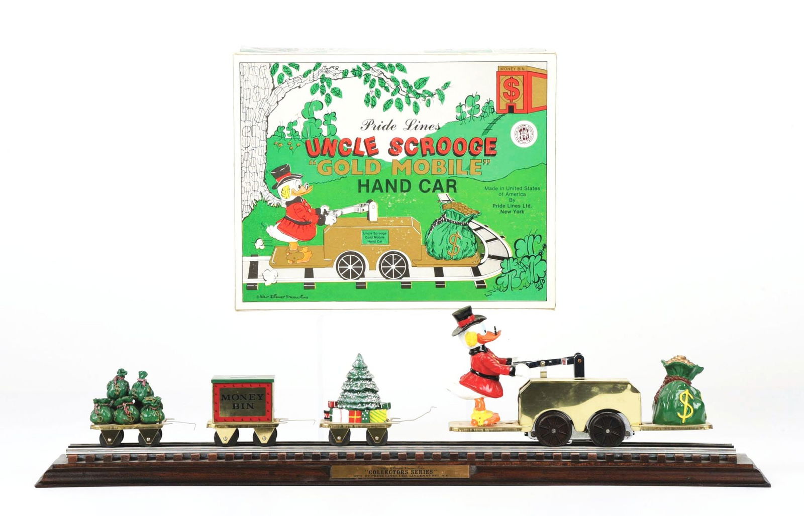 Pride Lines Uncle Scrooge Gold Mobile Hand Car W/ Original Box Auction