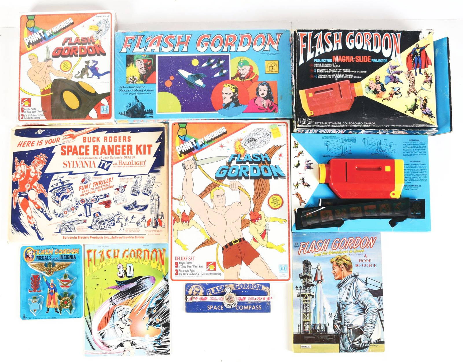 Lot Of 9: Various Vintage & Contemporary Flash Gordon & Buck Rogers ...