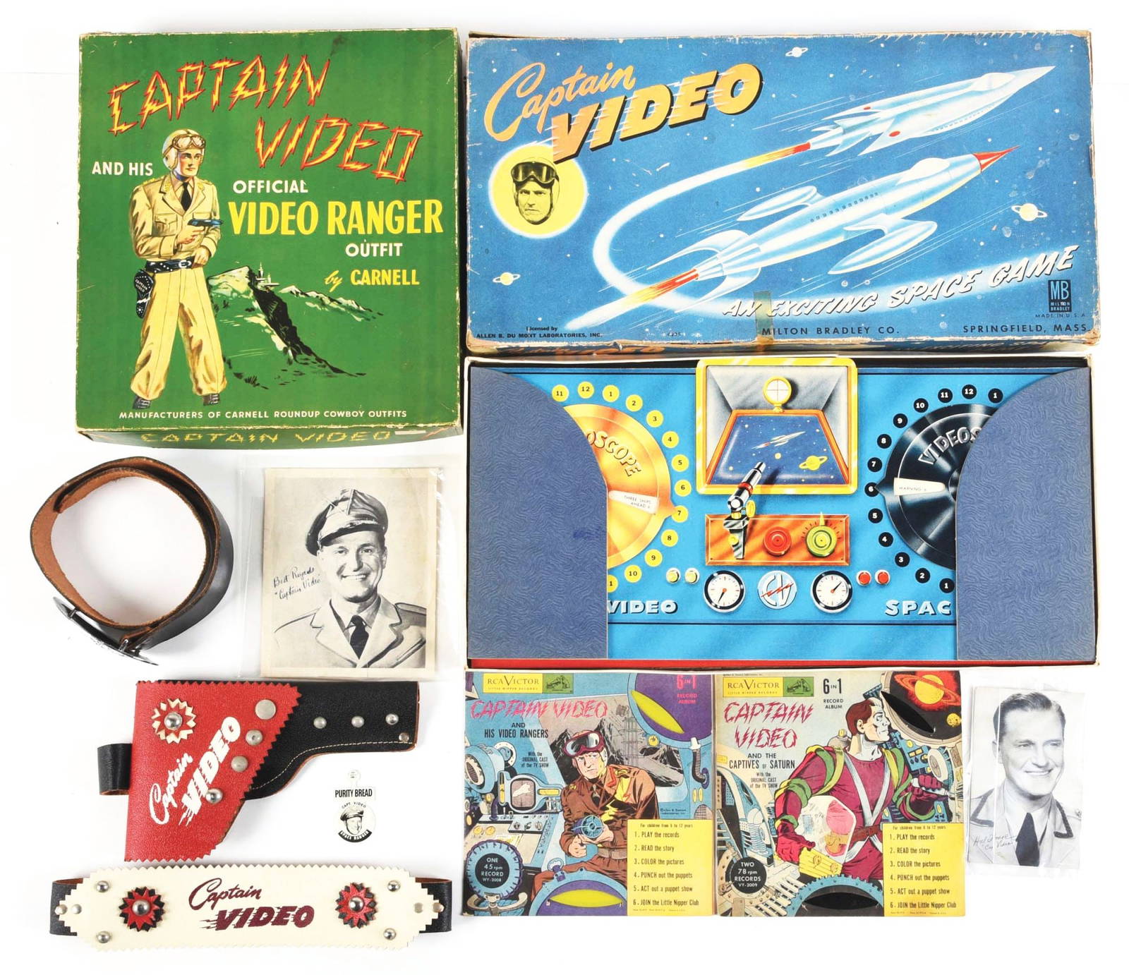 Lot Of 6: Various Vintage Captain Video Items Auction
