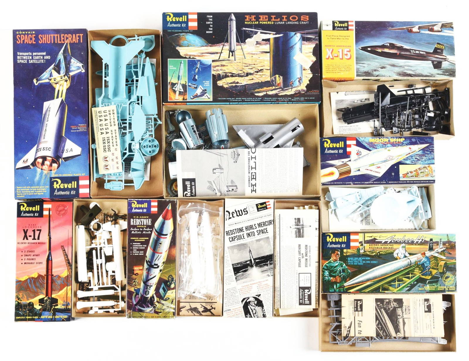 Lot Of 8: Various Vintage & Contemporary Revell Space-related Model ...