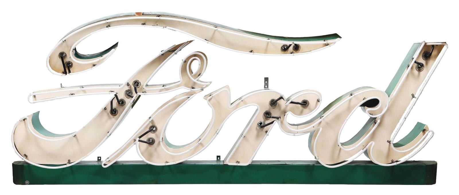 Outstanding & Rare Ford Porcelain Script Three Dimensional Neon Sign ...