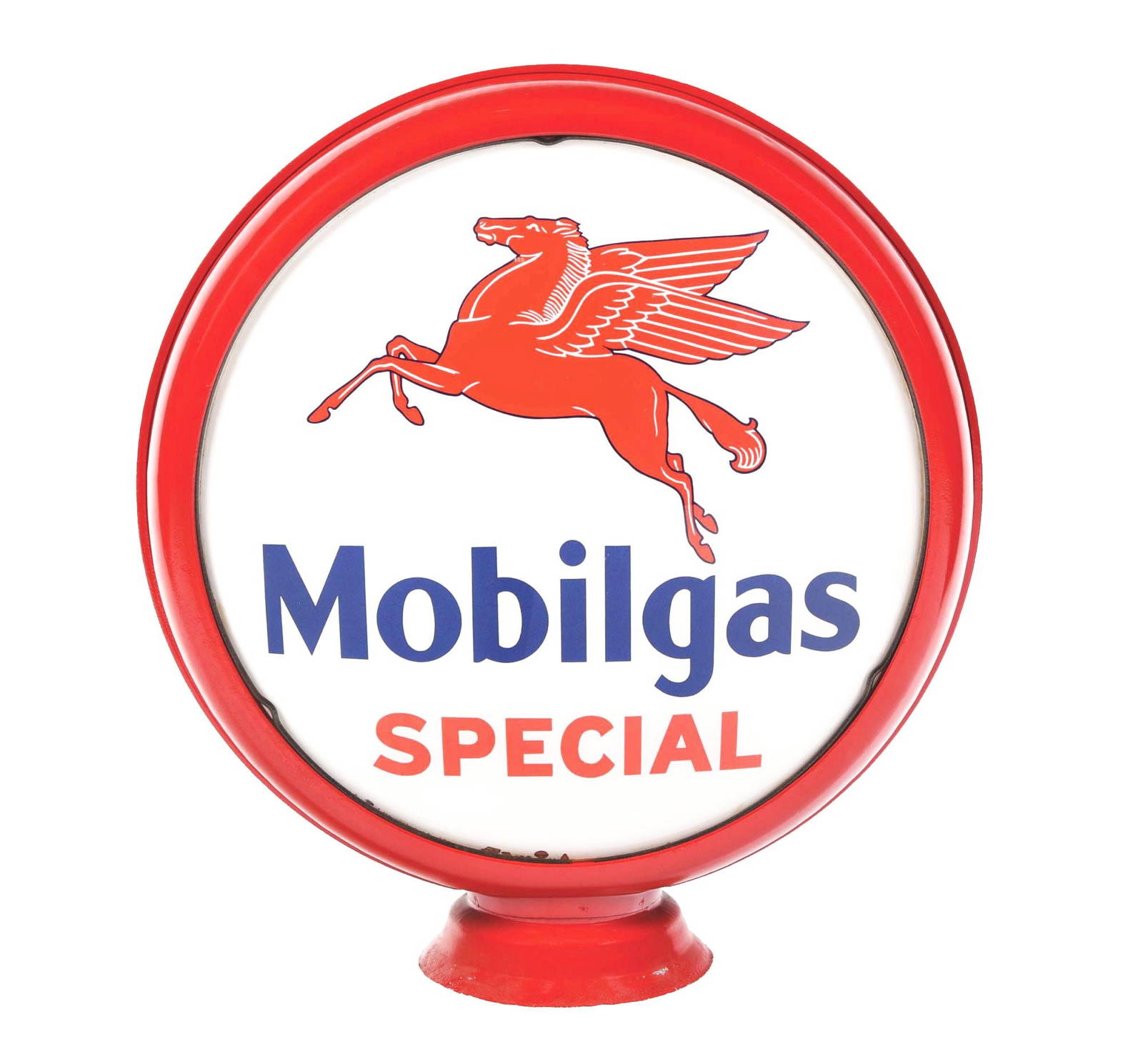 Mobilgas Special Gasoline Complete 16.5" Globe On High Profile Body ...
