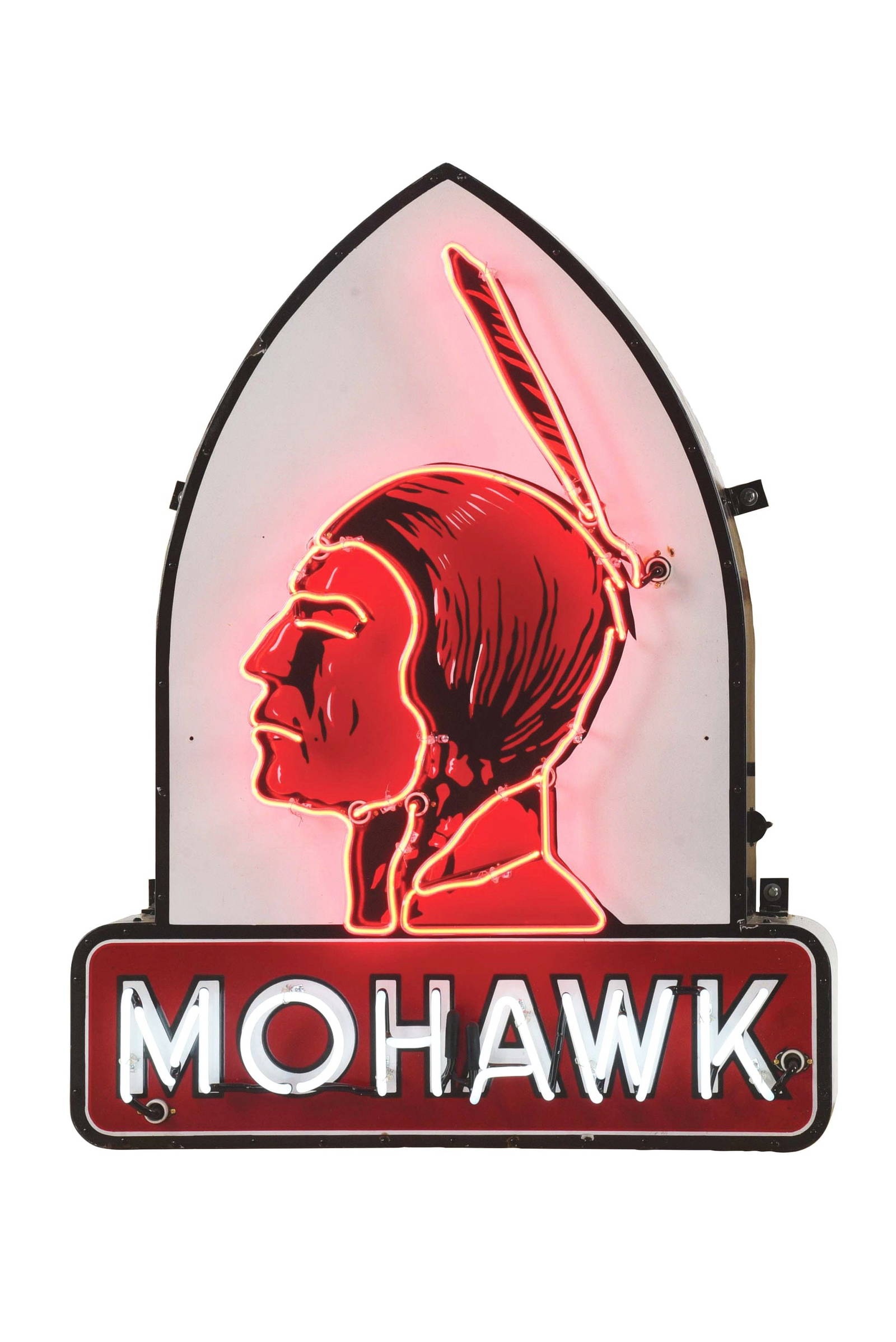 Outstanding Mohawk Gasoline Porcelain Neon Sign. Auction
