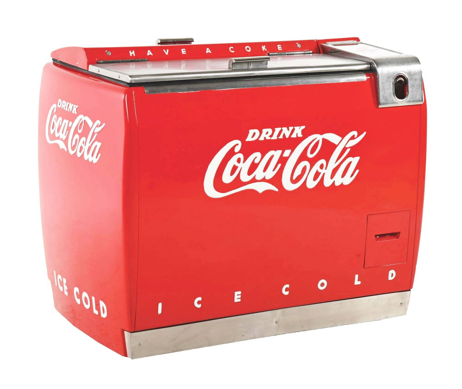 Coca-cola Ice Cold Cooler Chest. Auction