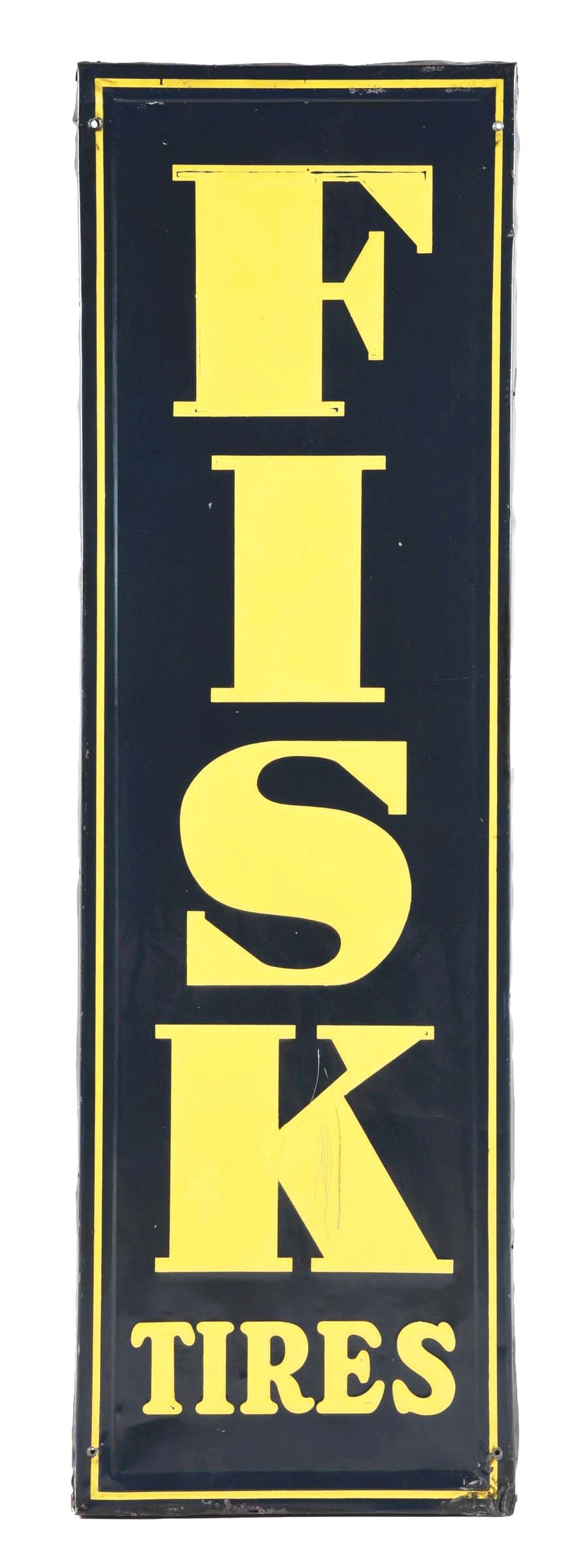 Frisk Tires Tin Sign. - Feb 24, 2024 | Dan Morphy Auctions In Pa