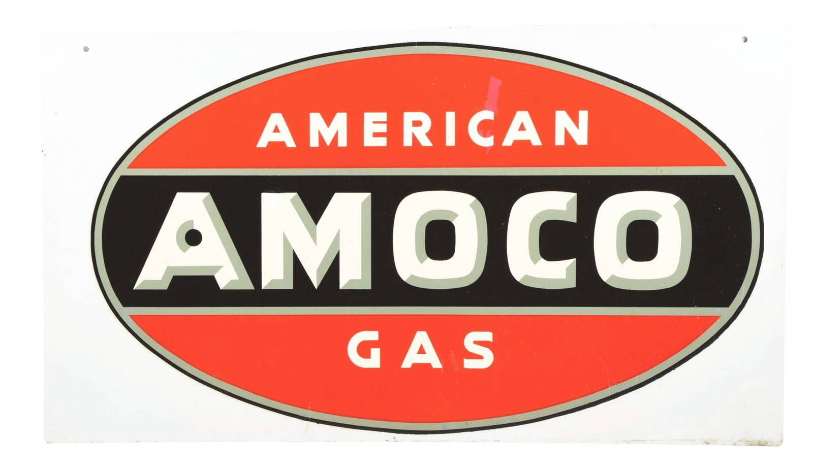 Amoco American Gas Tin Service Station Sign. Auction
