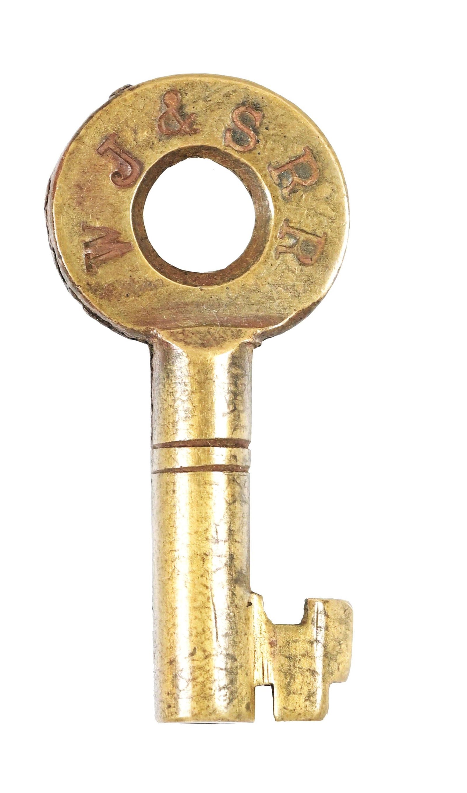 Wj & Srr Brass Railroad Key. Auction