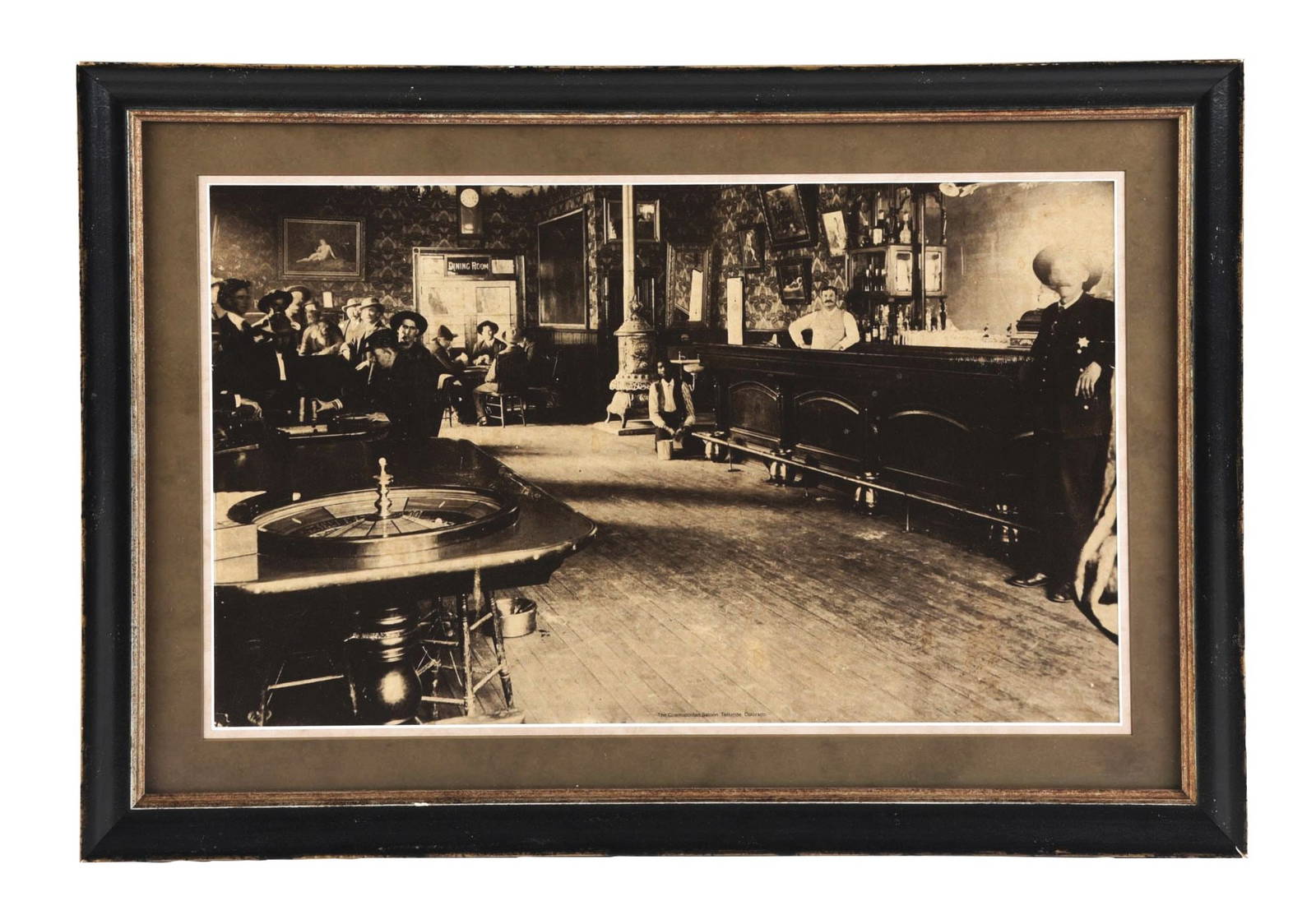 Framed Photo Of "the Cosmopolitan Saloon" Telluride, Colorado. Auction