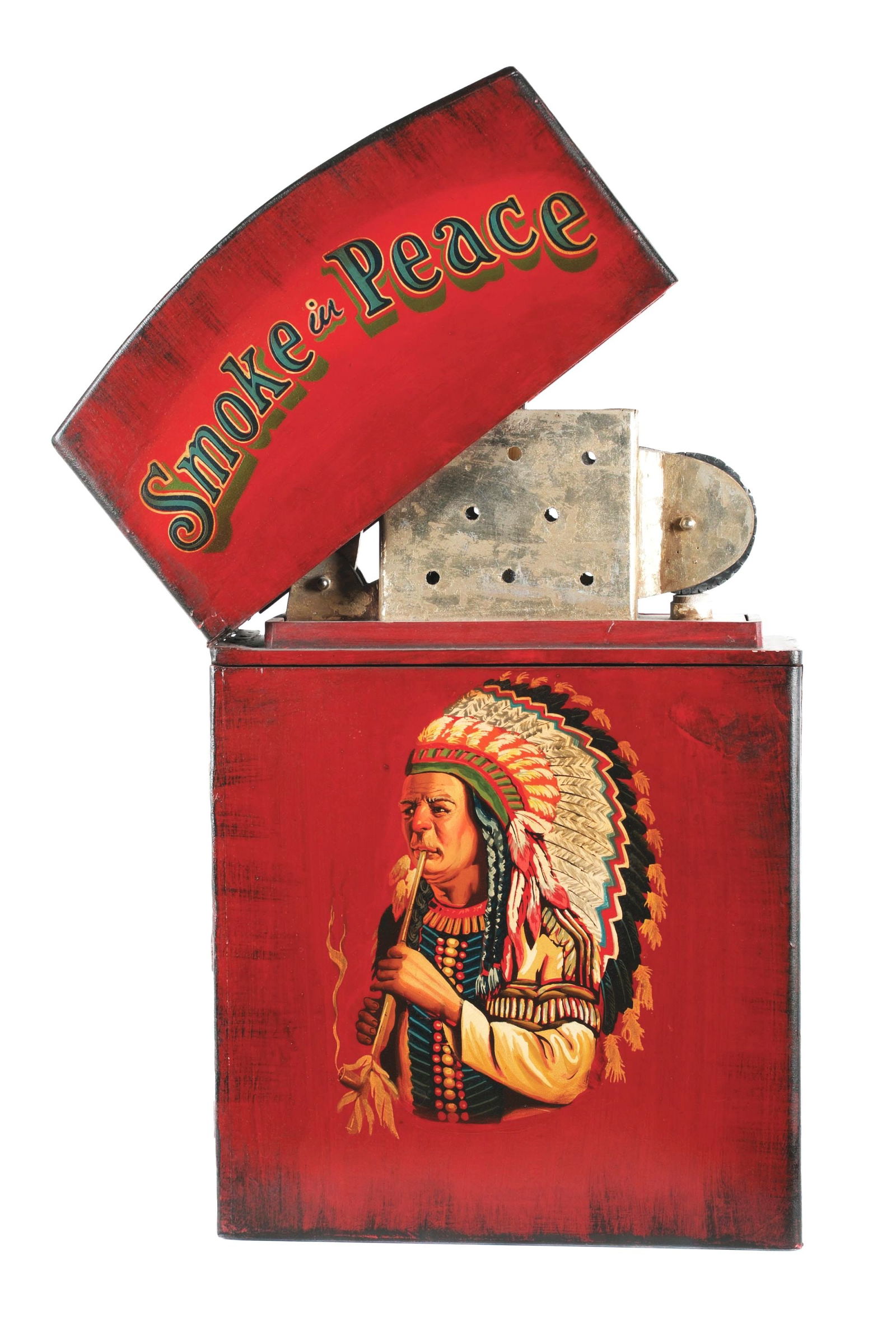 Smoke In Peace Zippo Lighter Counter Display Auction