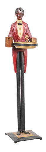 Black Americana (red) Ashtray Butler Stand