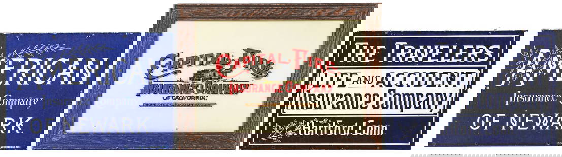 Reverse Painted Standard Insurance Sign Auction