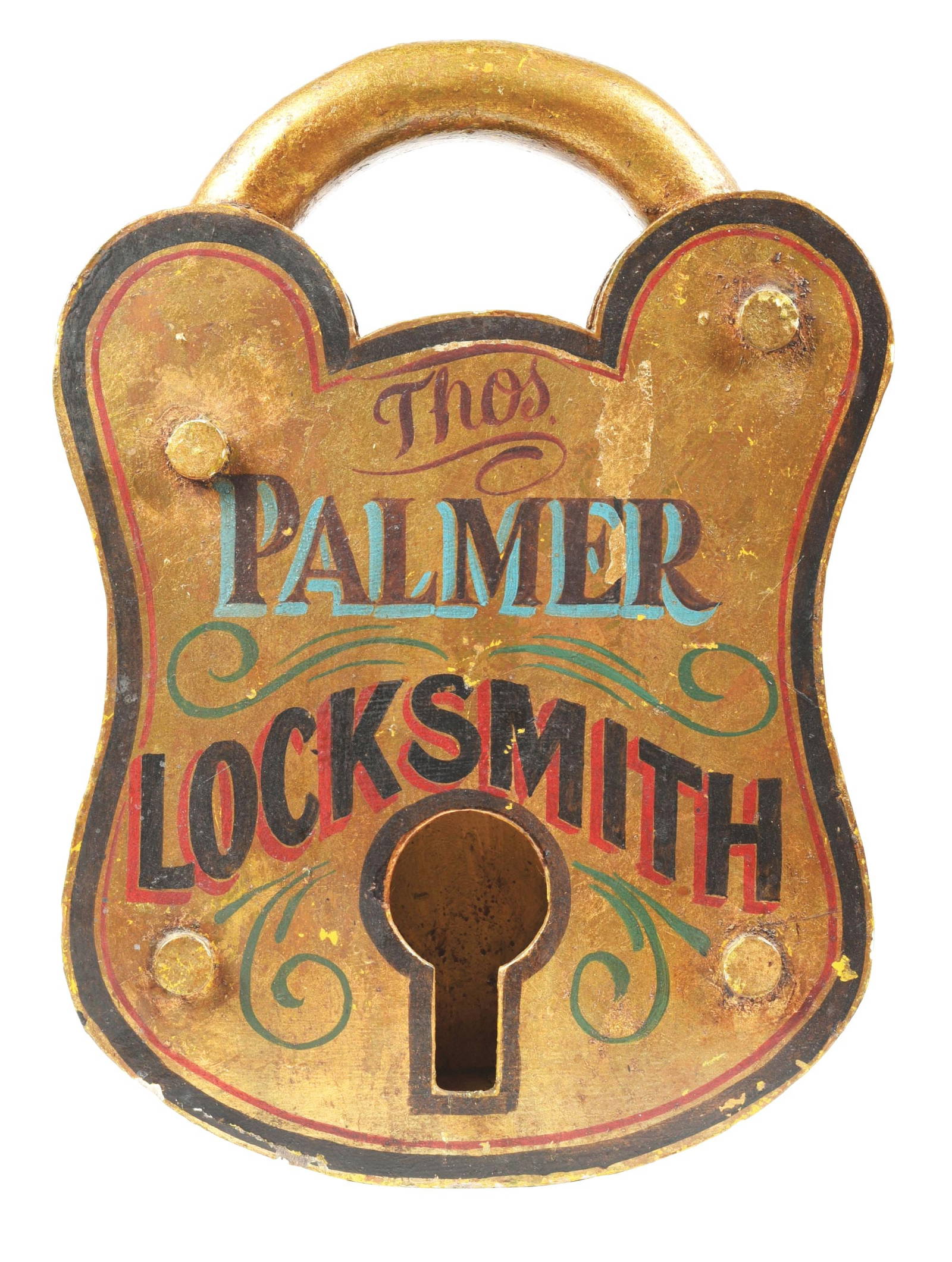 Thomas Palmer Locksmith Trade Sign Auction