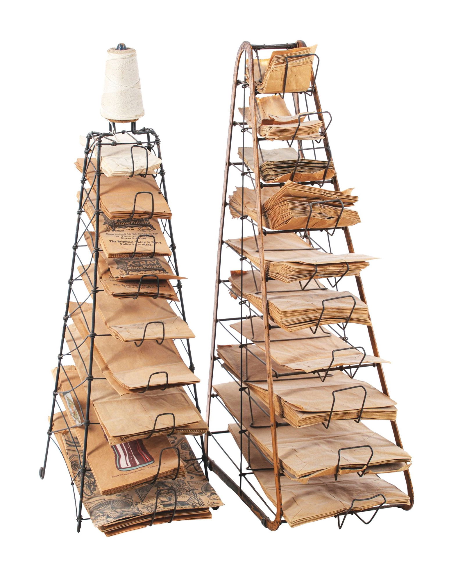 Lot Of 2: Country Store Paper Bag String Holder Auction