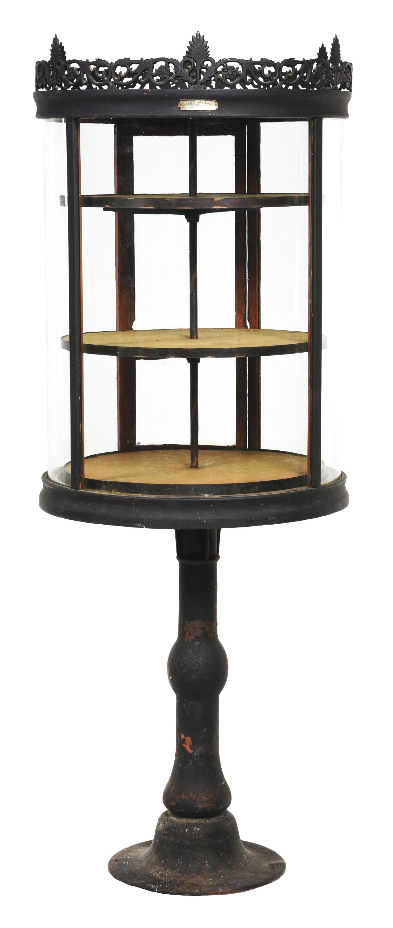 Country Store "crystal" Circular Showcase Auction