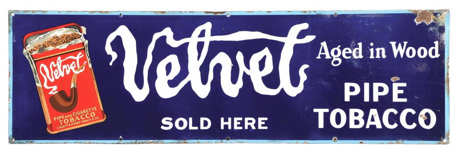 Velvet Tobacco Sign Porcelain