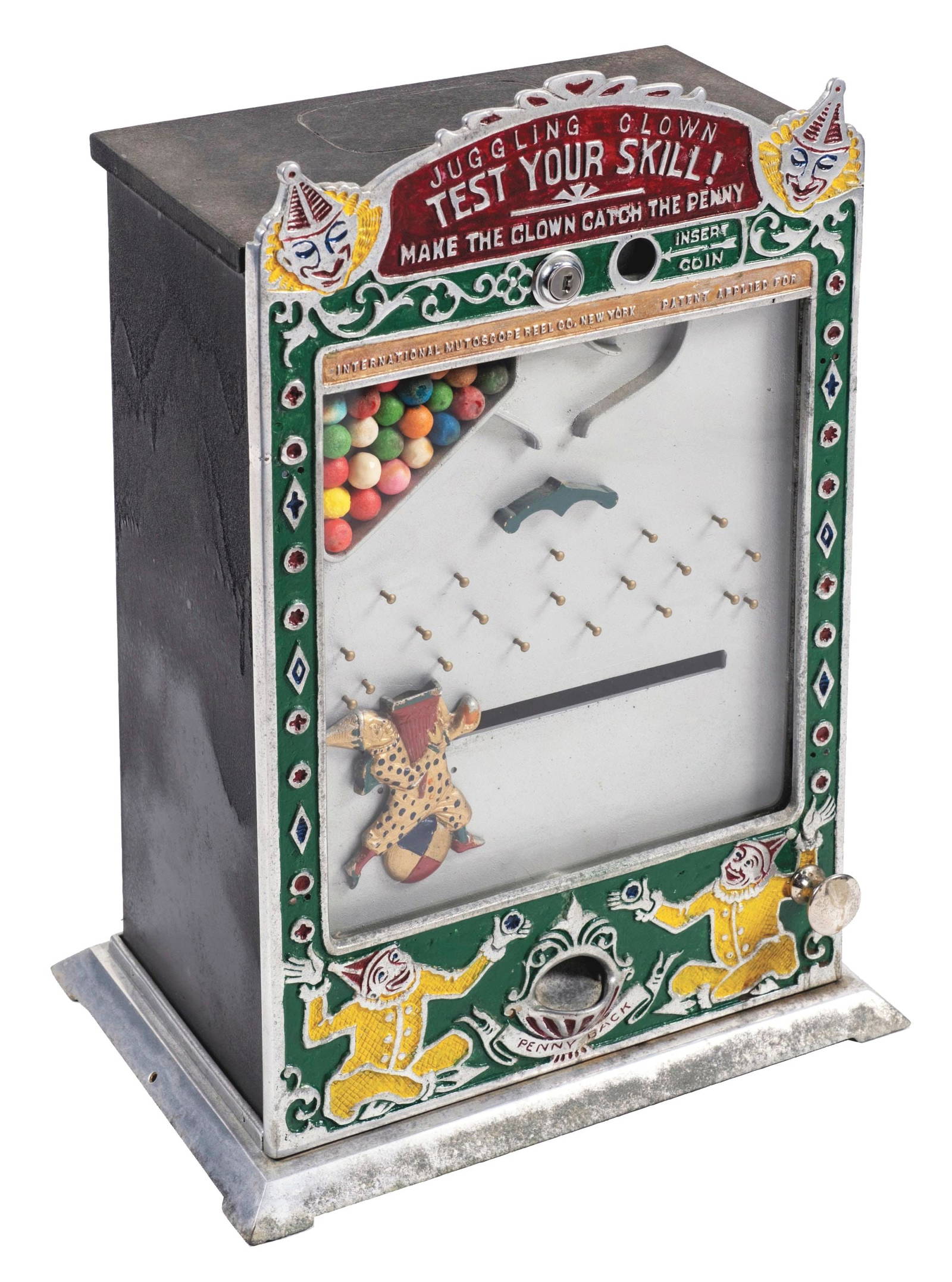 1¢ International Mutoscope Juggling Clown Coin Drop Game Auction