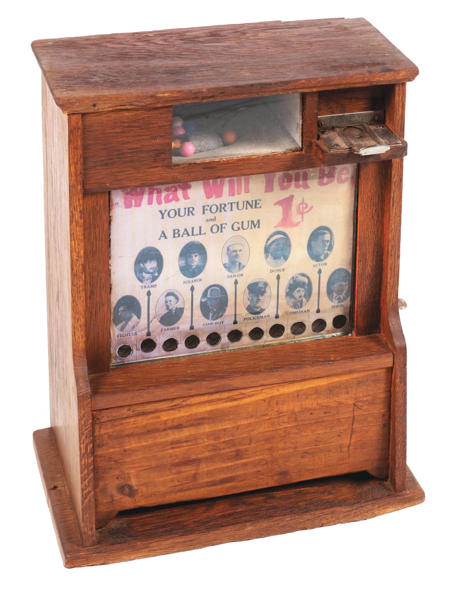 1¢ Exhibit Supply "what Will You Be" Gum Vending Anf Fortune Counter ...