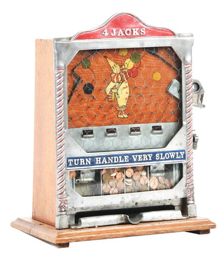 1¢ Fields Mfg. Four Jacks Counter Pocket Slot Machine