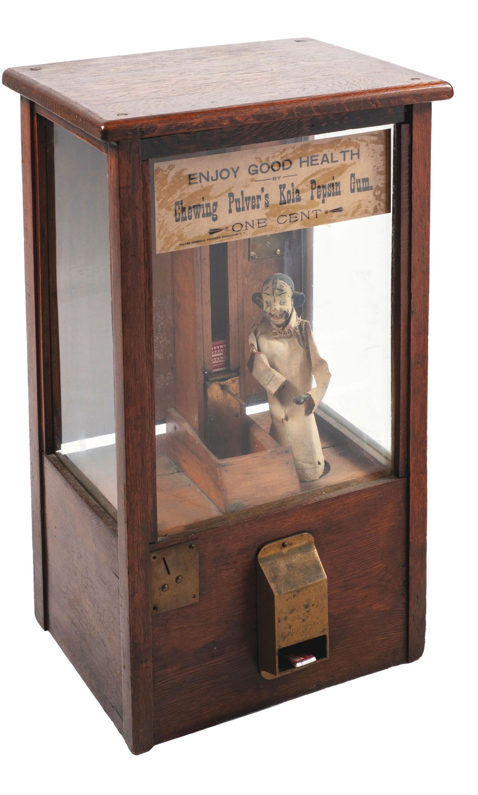 1¢ Pulver Wood Kola-pepsin Gum Vending Machine Auction