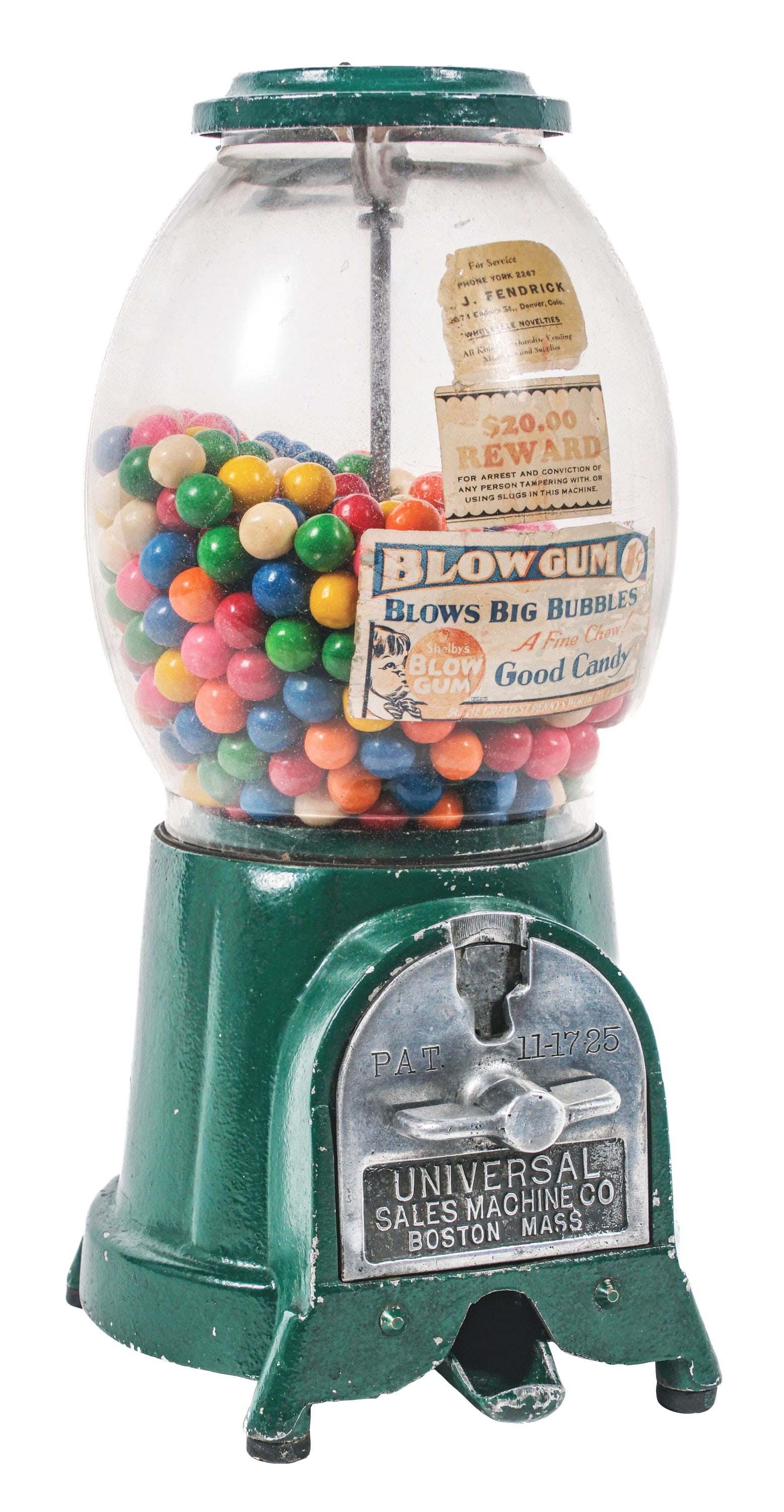 1¢ Blow Gum Gumball Coin Op Vending Machine Auction