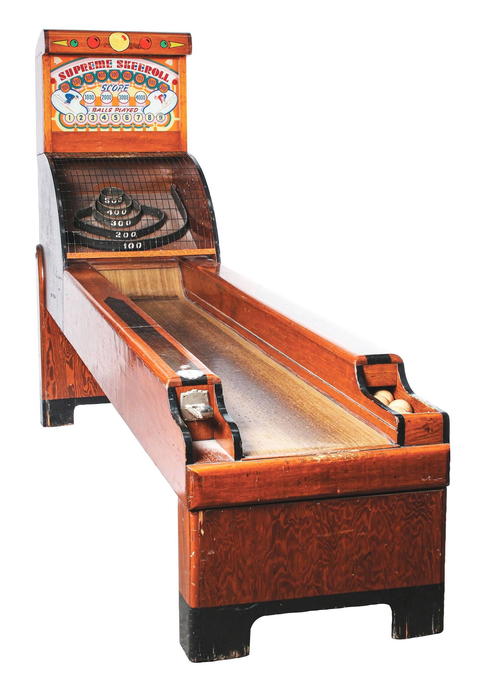 1¢ "supreme Skeeroll" Skee-ball Arcade Machine Auction