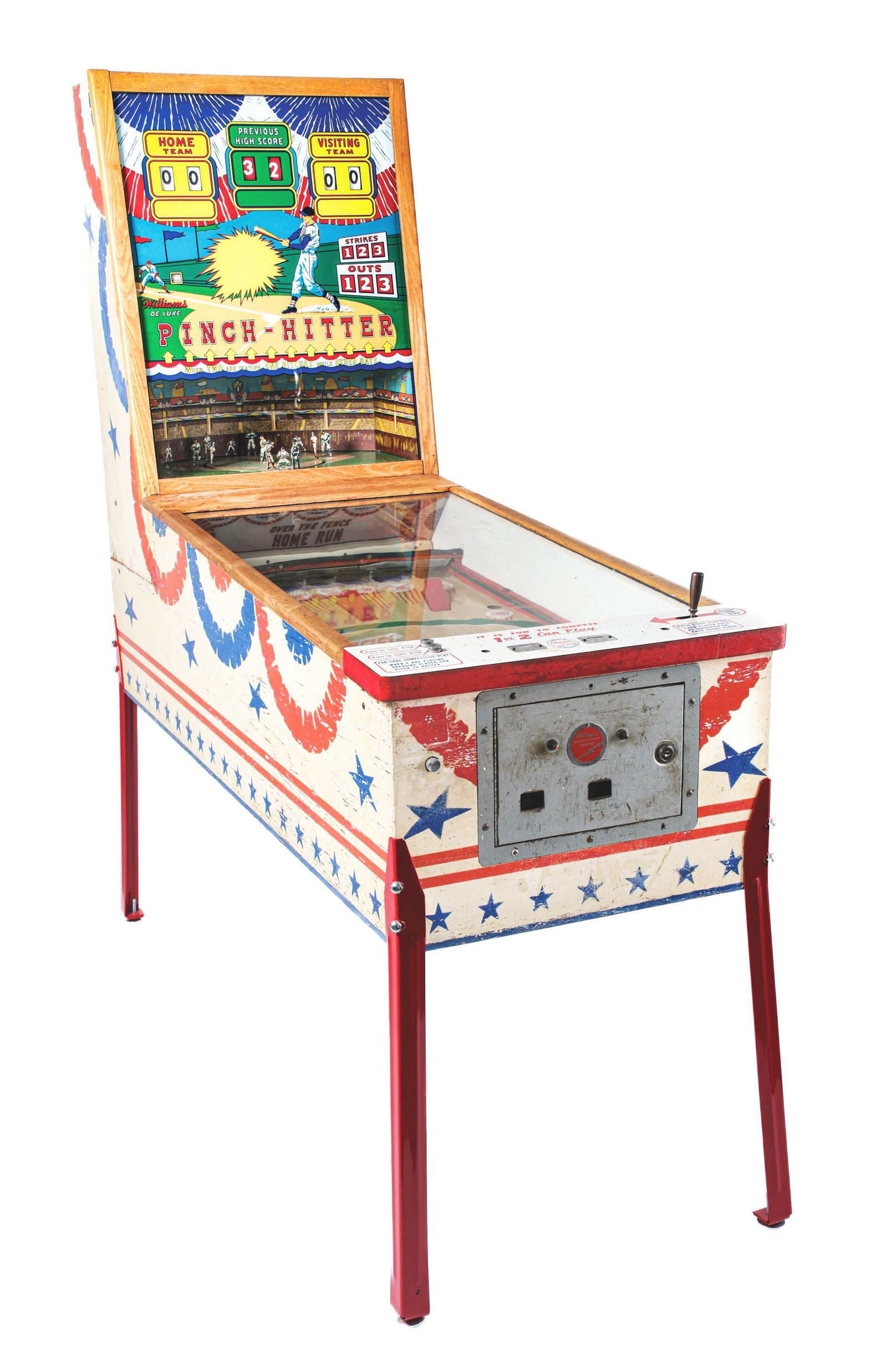 10¢ & 25¢ Williams "pinch-hitter" Baseball Arcade Pinball Auction