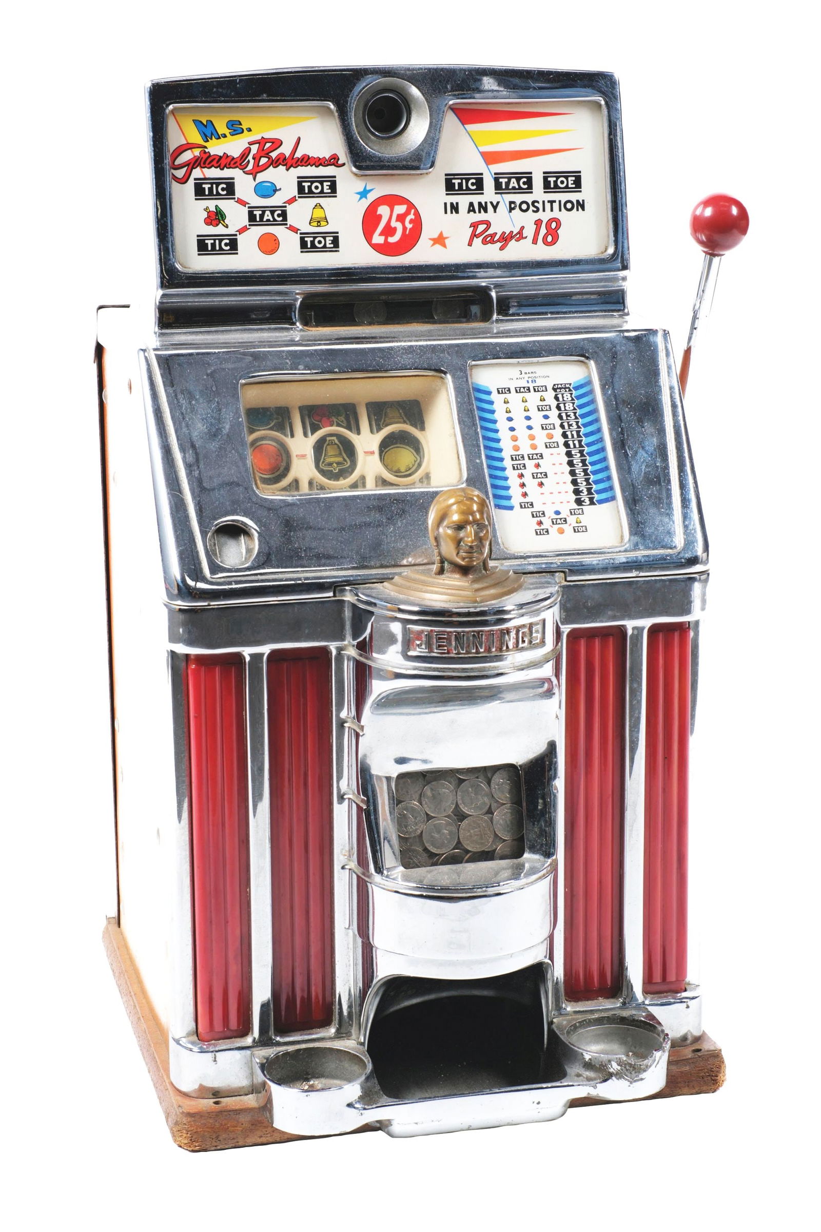25¢ Jennings Sun Chief Light-up Slot Machine Auction